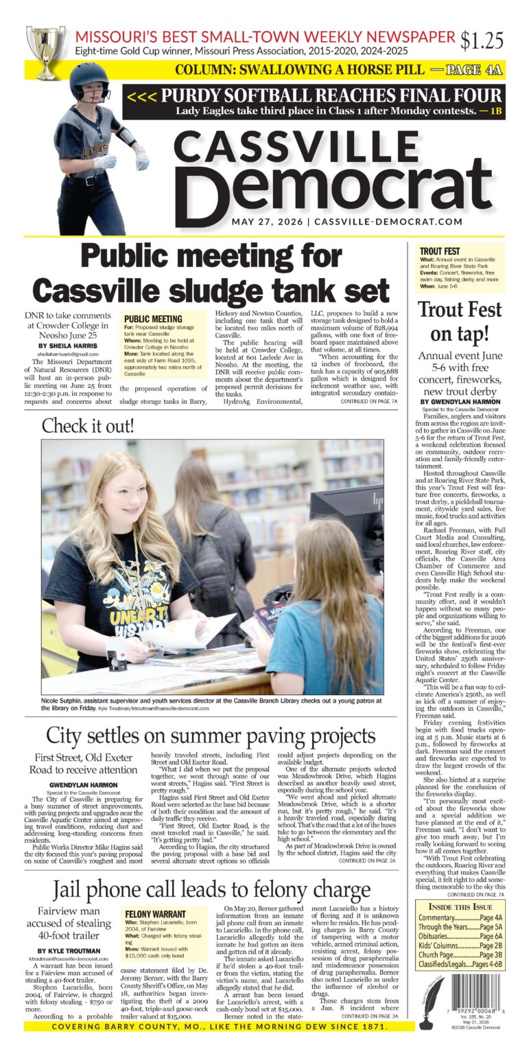 Cassville Democrat, May 27 - Cassville Democrat